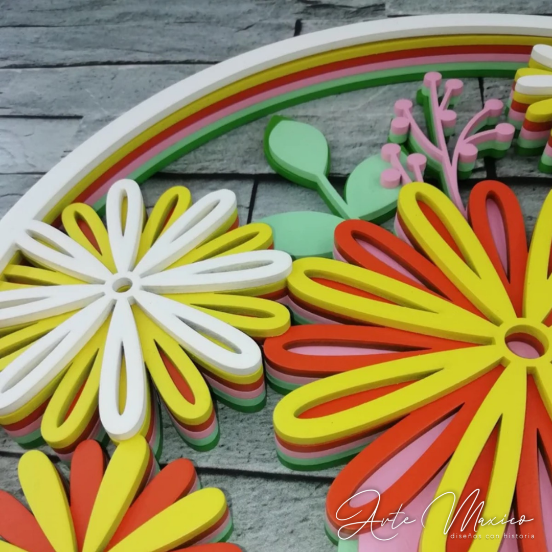 Círculo Floral Multicapas – ArteMaxico