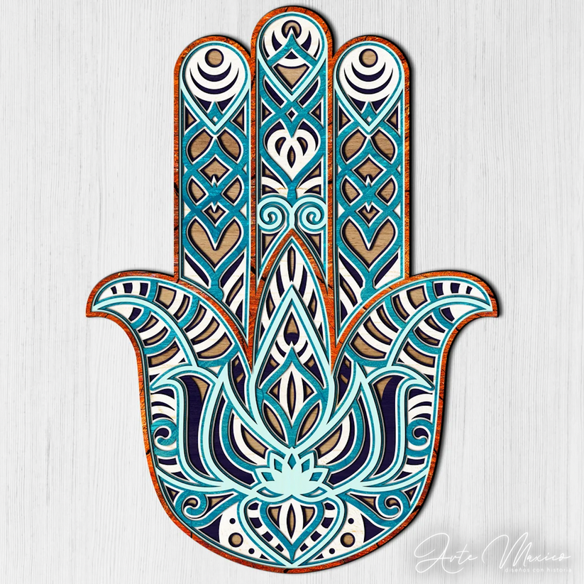 Mano de Fátima Multicapas – ArteMaxico
